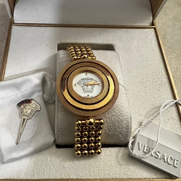 Versace | Accessories | Versace Womens Vq6005 Eon Rotating Spheres Band ...